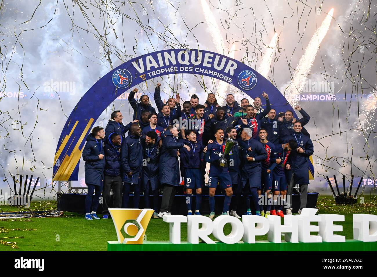 Mbappe psg celebration hi-res stock photography and images - Alamy