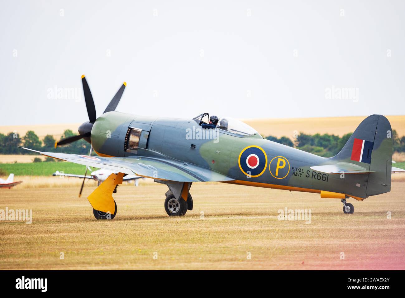 Hawker Sea Fury MkII,SR661, G-CBEL, taxi at Imperial War Museum ...