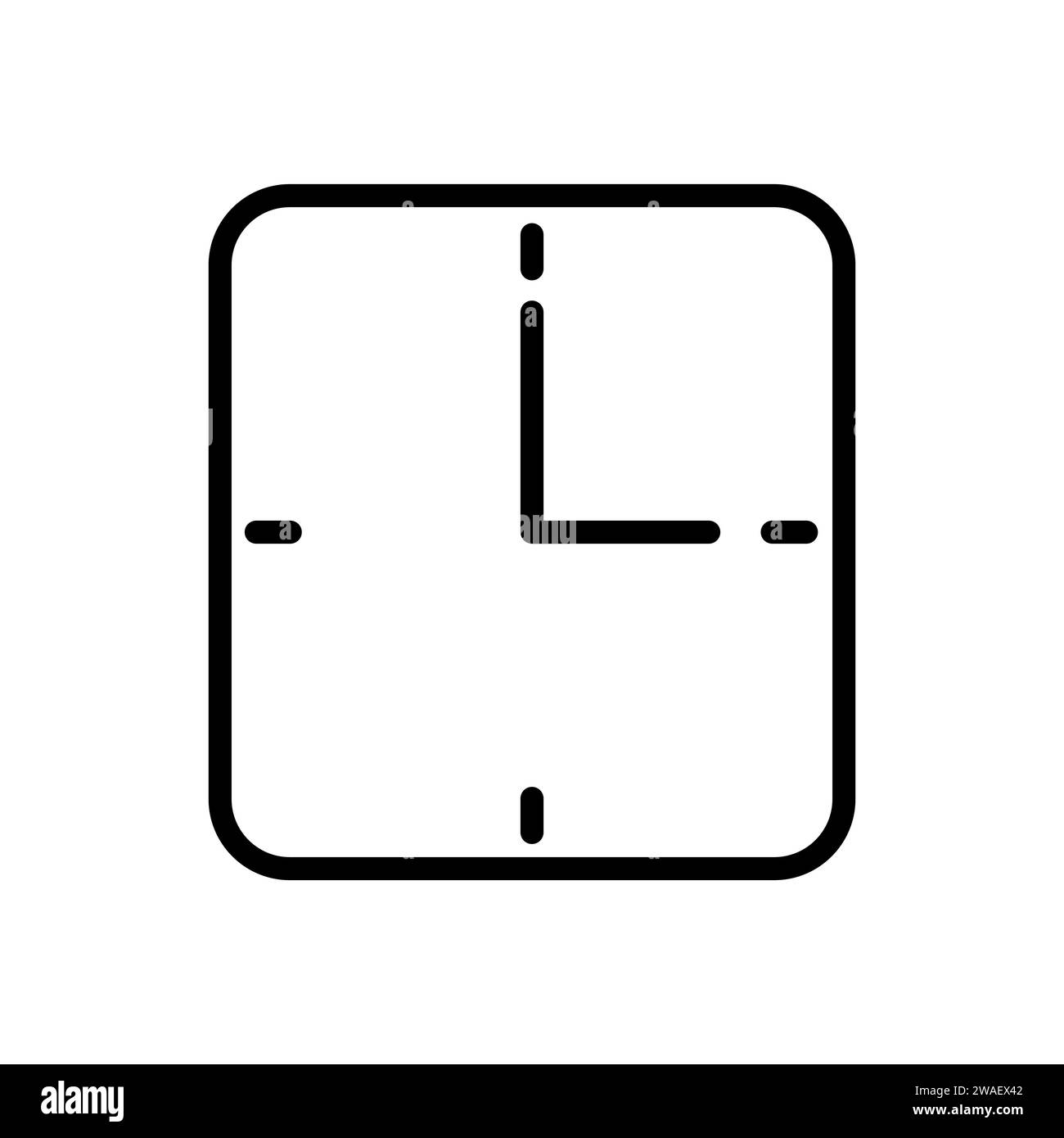 square clock outline vector icon Stock Vector Image & Art - Alamy