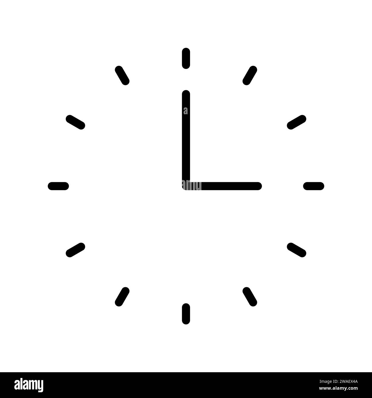 clock outline vector icon Stock Vector Image & Art - Alamy