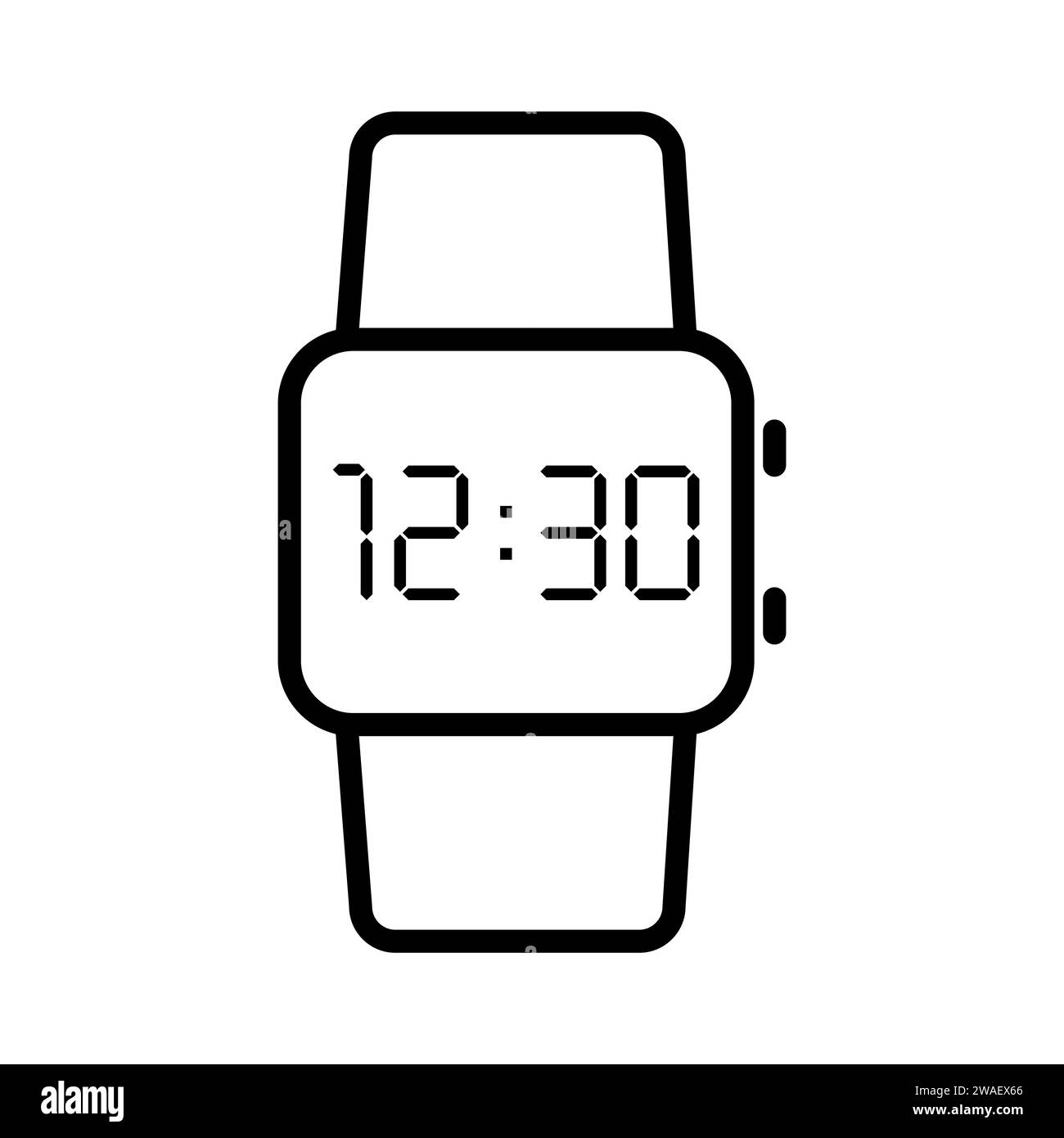 smart watch outline vector icon Stock Vector Image & Art - Alamy
