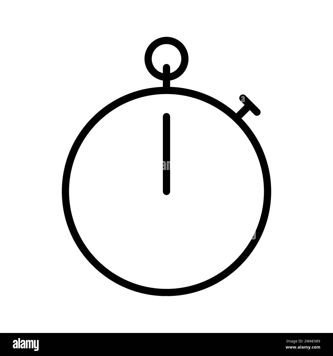 stopwatch outline vector icon Stock Vector Image & Art - Alamy