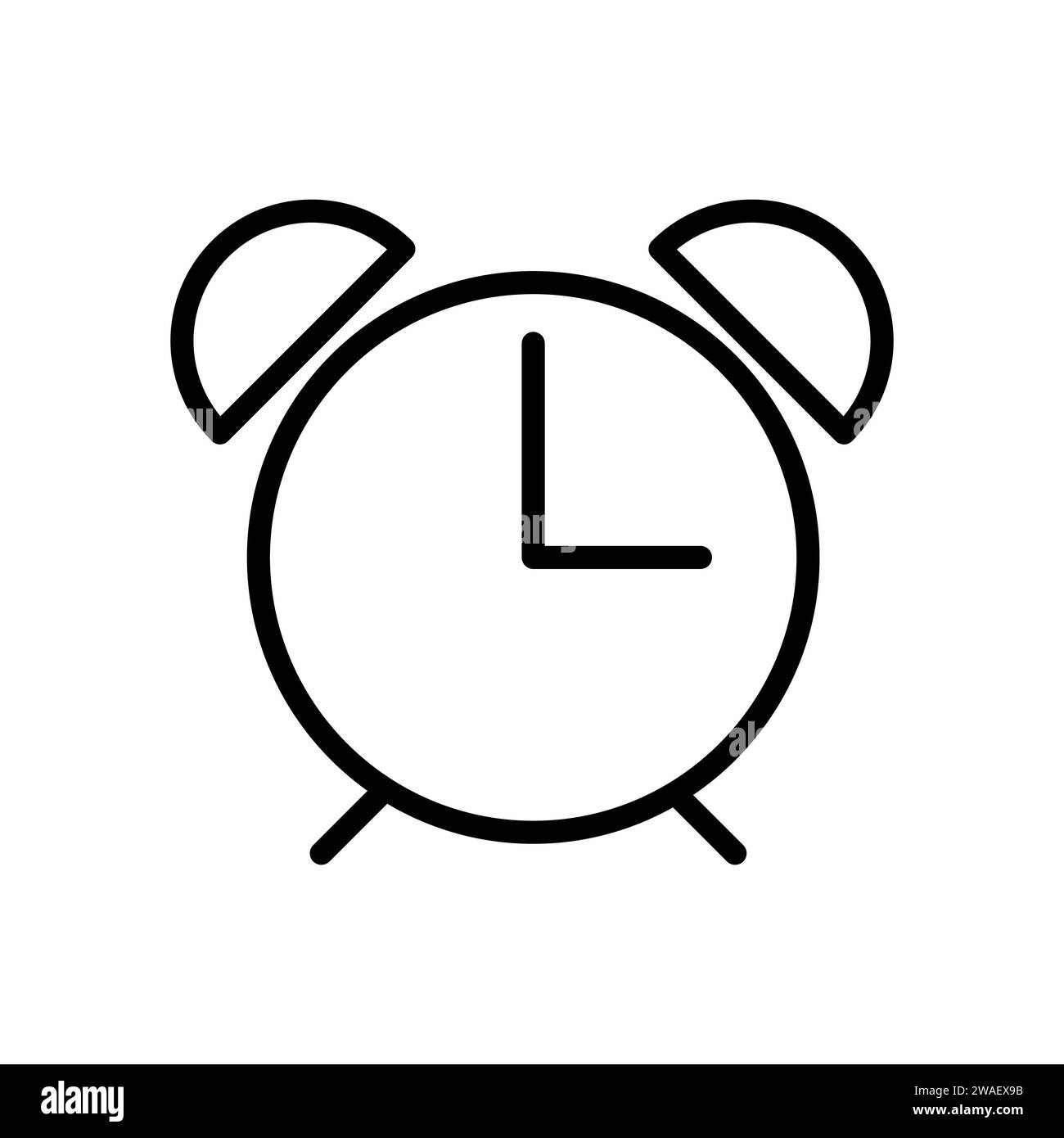 Alarm Clock Outline Vector Icon Stock Vector Image And Art Alamy