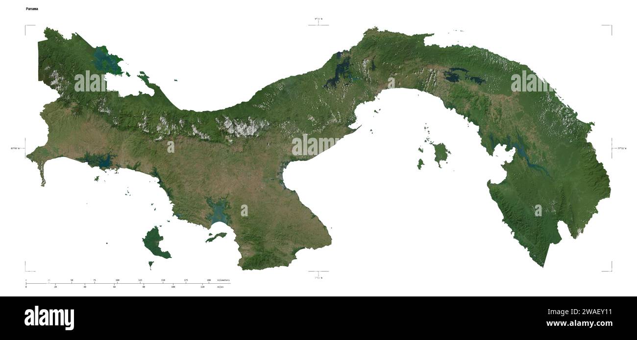 Map satellite geography panama Cut Out Stock Images & Pictures - Alamy