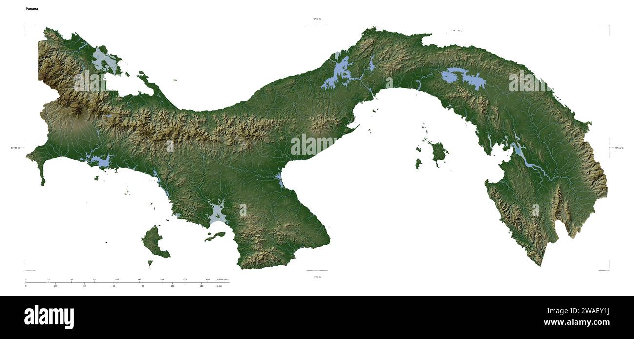 Shape of a Pale colored elevation map with lakes and rivers of the ...