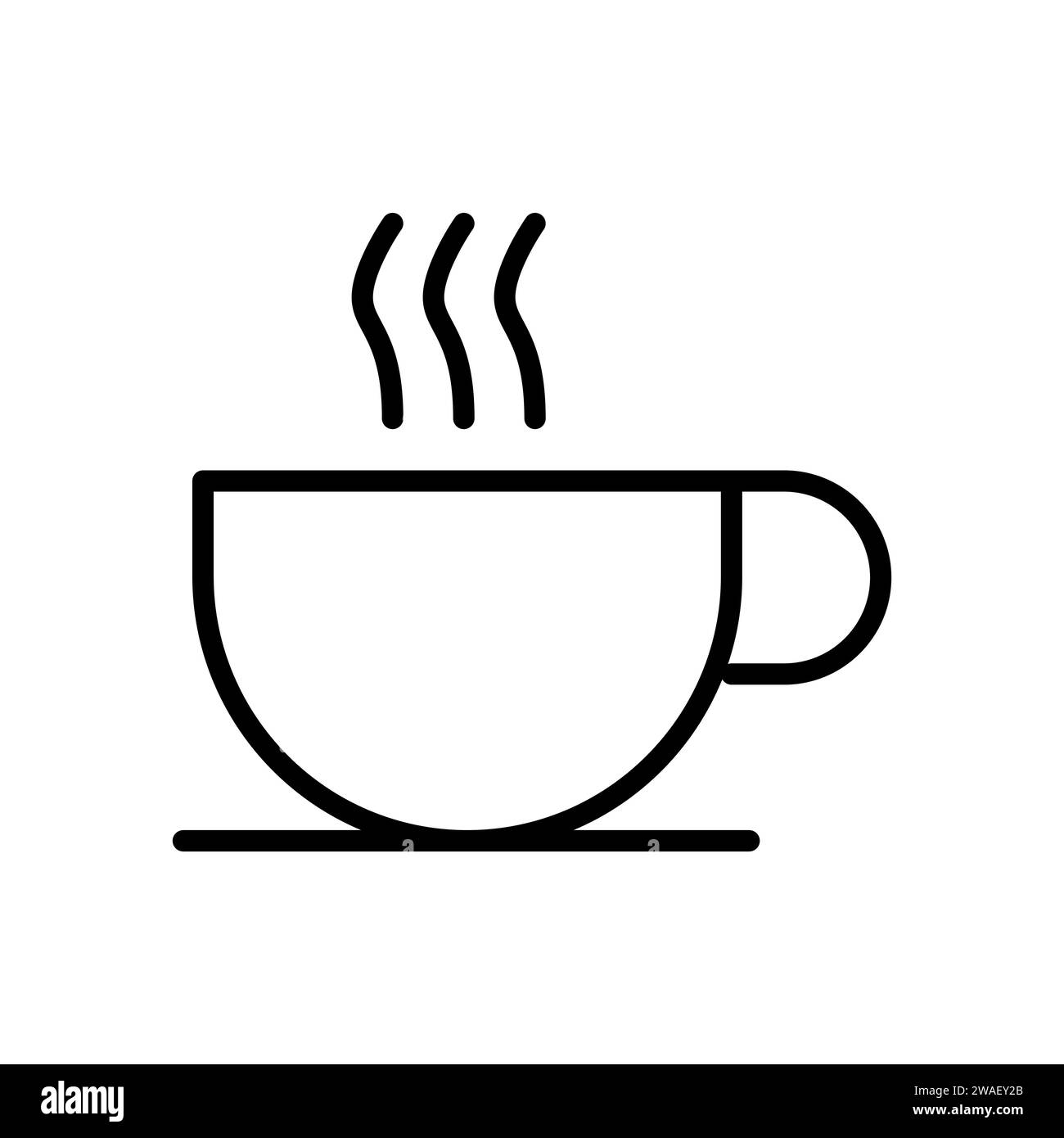 Cup of tea outline vector icon Stock Vector Image & Art - Alamy