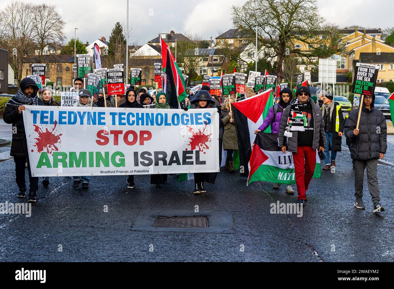 Shipley, UK, 04 Jan 2024, Teledyne stop arming Israel. Credit: Neil ...