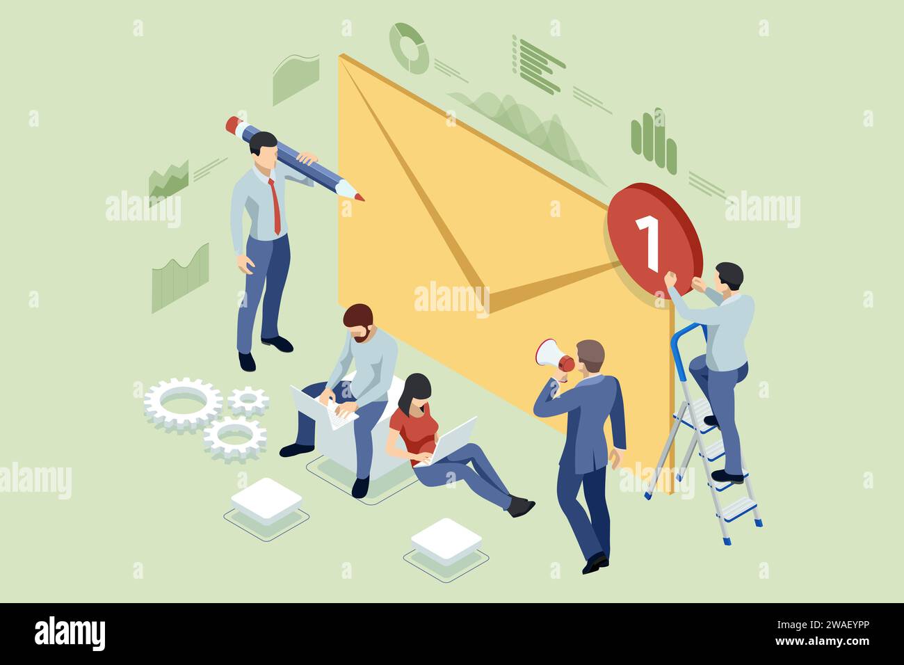 Isometric Email, Message and Communication. Mail Communication ... Isometric Email, Message and Communication. Mail Communication ...