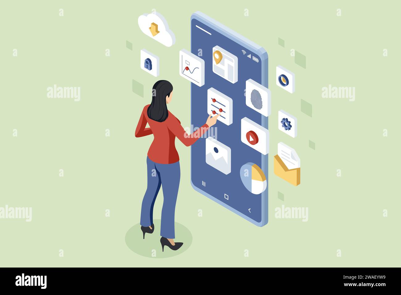 Isometric Effective Social Media Marketing. Message and comment. Harnessing the Potential of ...