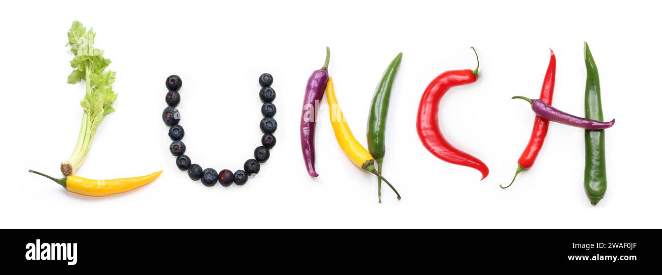 Lunch word hi-res stock photography and images - Alamy