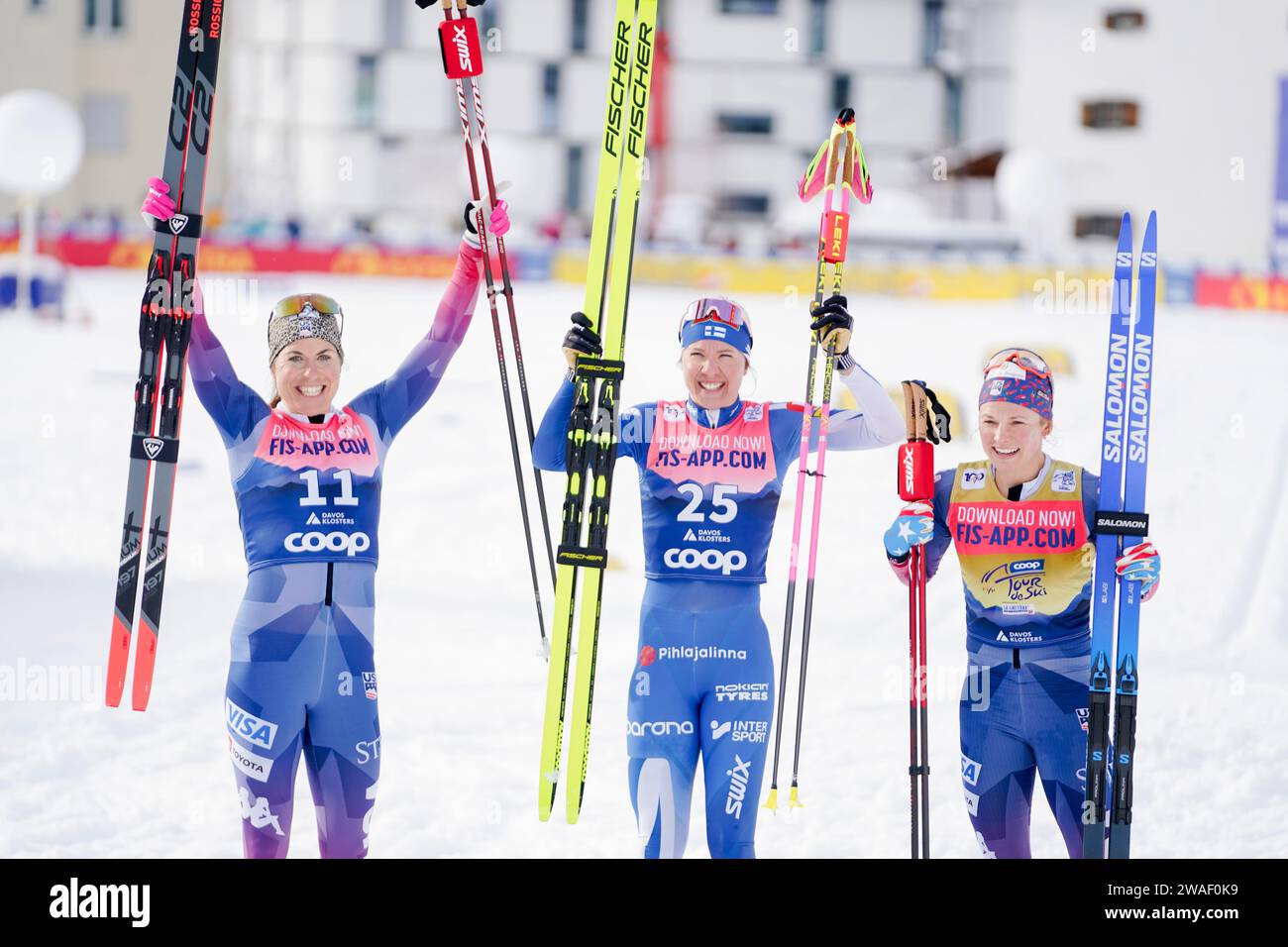 Davos, Switzerland 20240104.Rosie Brennan came in second, Kerttu ...