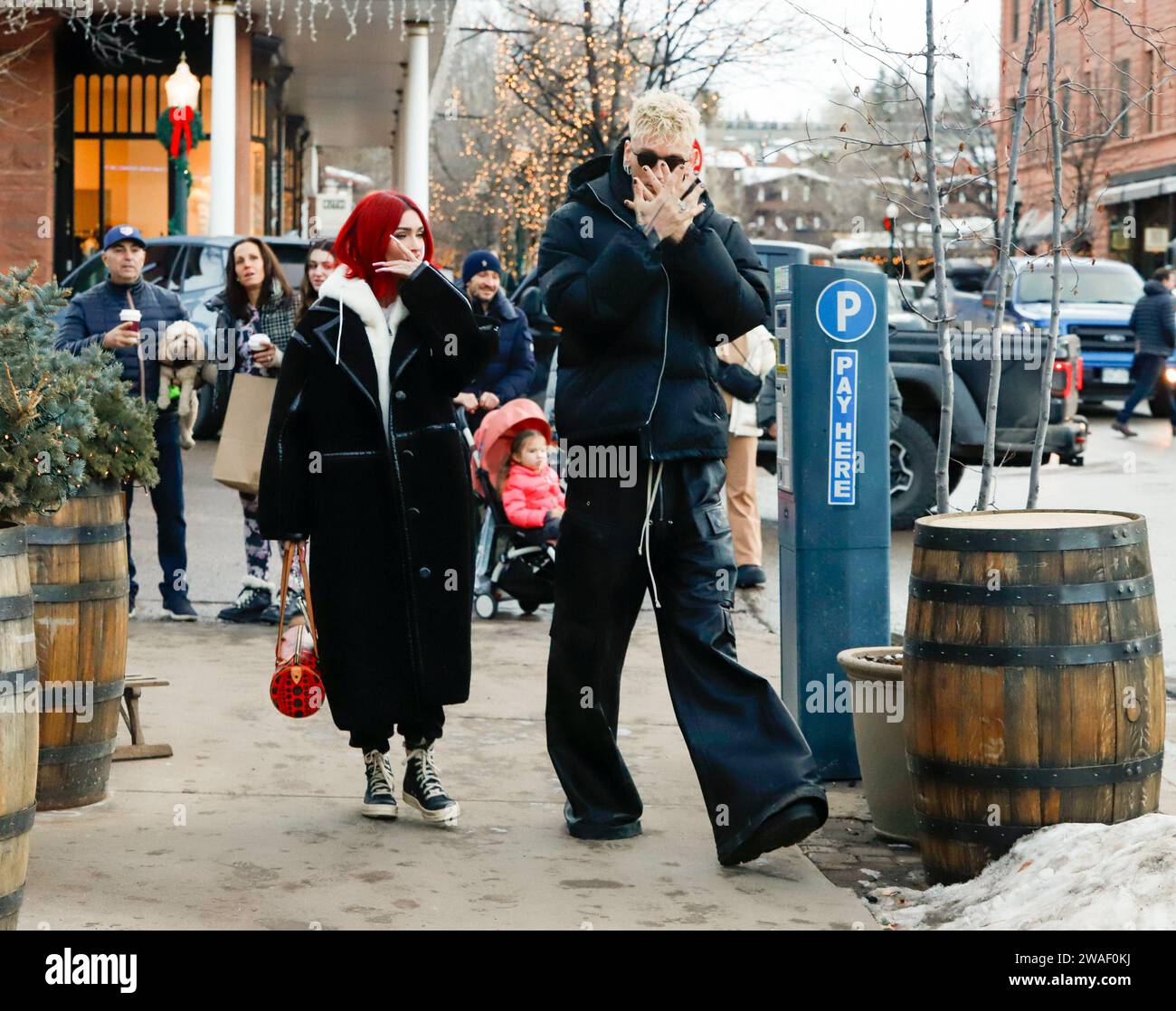 Megan Fox And Machine Gun Kelly out in Aspen. Featuring: Megan Fox And ...