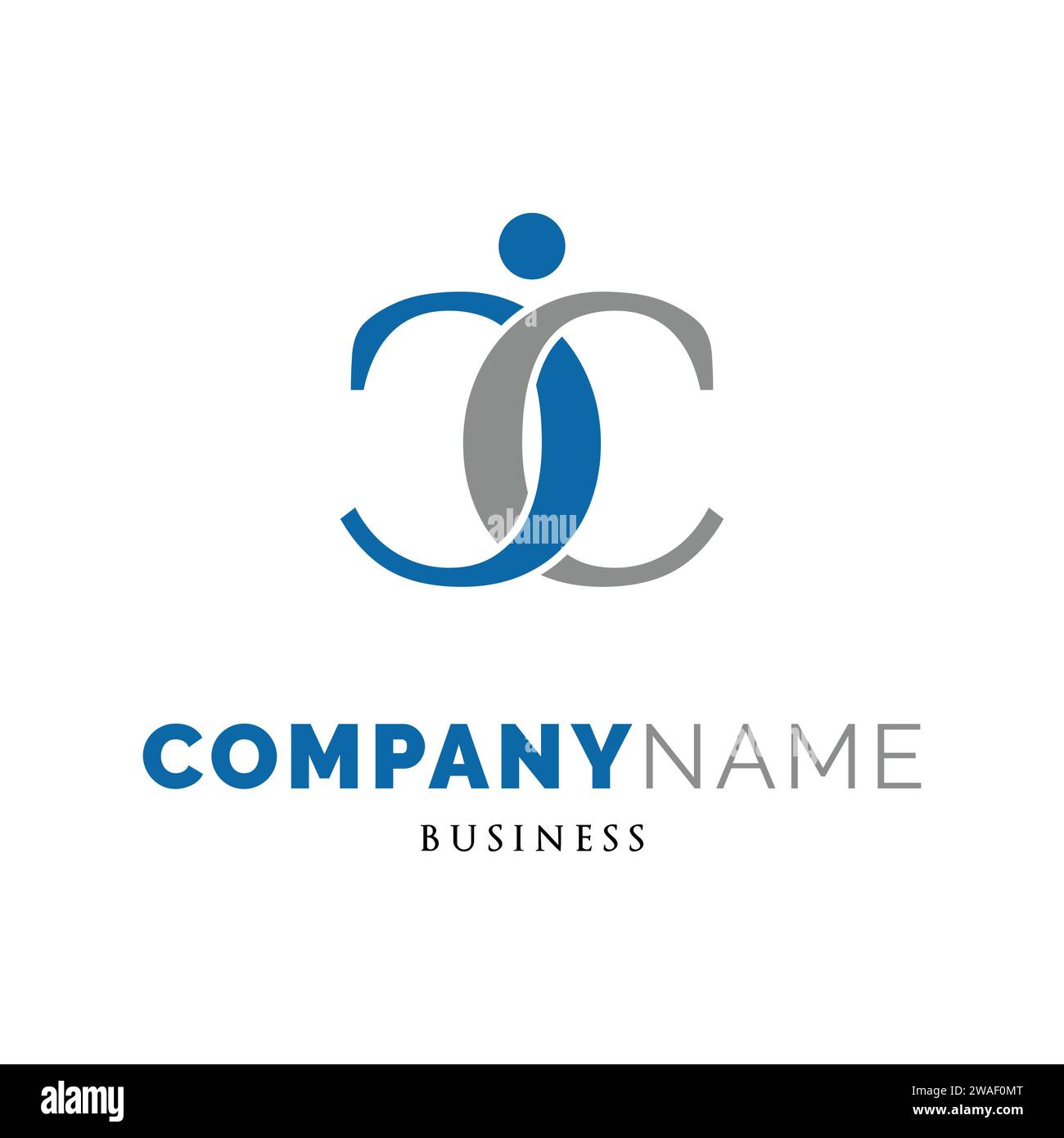 Initial Letter CC People Icon Logo Design Template Stock Vector Image ...