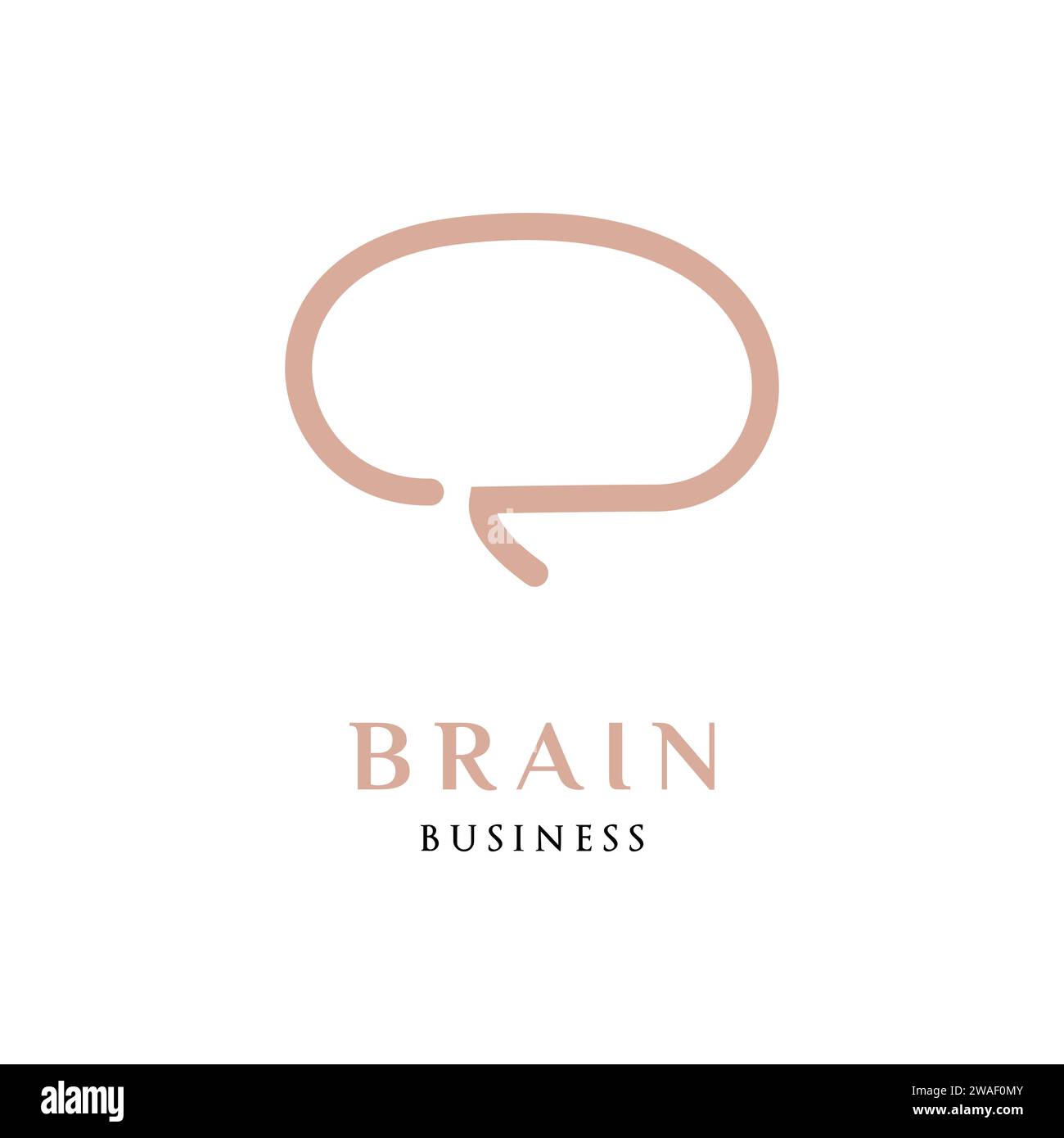 Brain Icon Logo Design Template Stock Vector Image & Art - Alamy