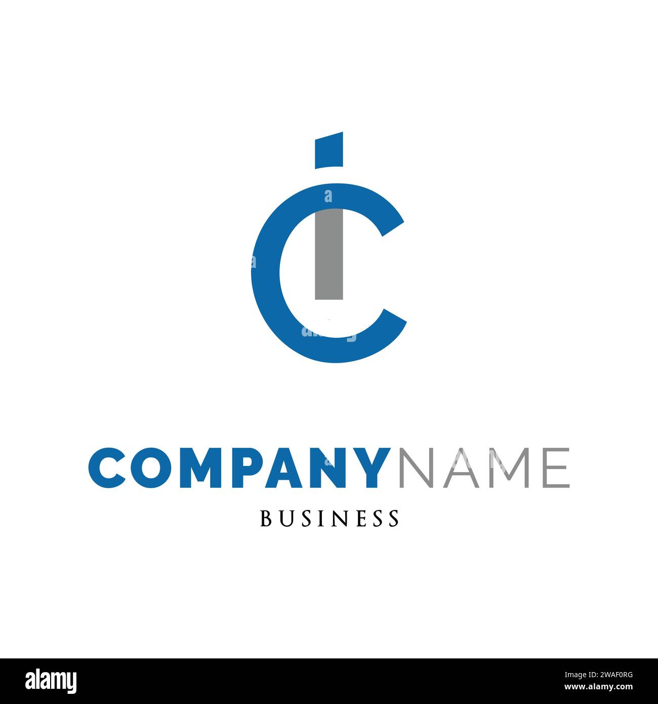 Initial Letter IC Icon Logo Design Template Stock Vector Image & Art ...