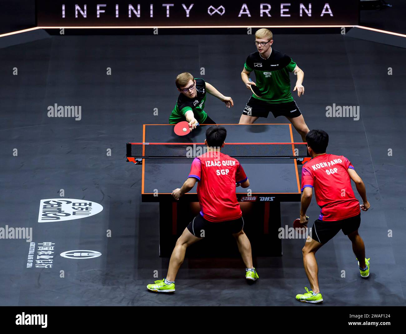 Doha, Qatar. 4th Jan, 2024. Alexis Lebrun (top L)/Felix Lebrun (top R ...