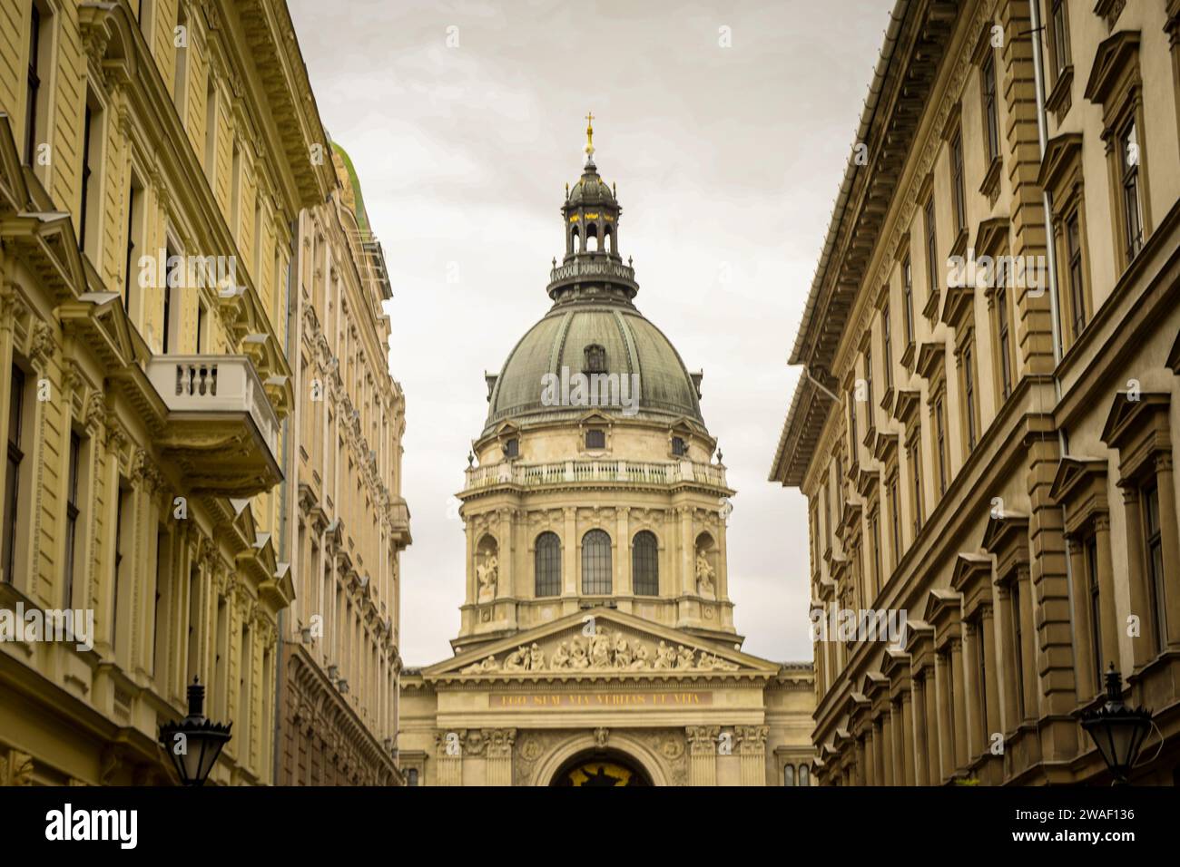 A stunning view of Saint Stephen's Basilica in Budapest, Hungary Stock ...