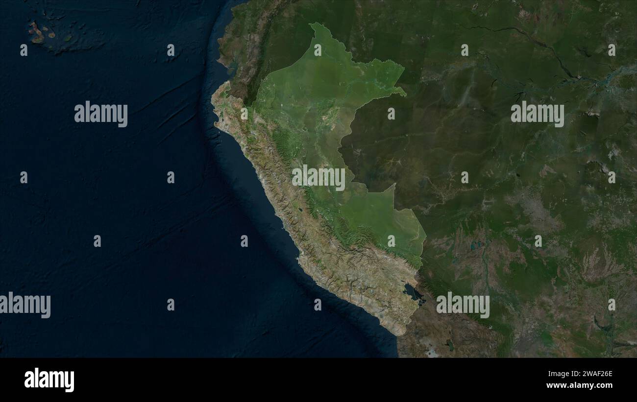 Peru highlighted on a high resolution satellite map Stock Photo - Alamy