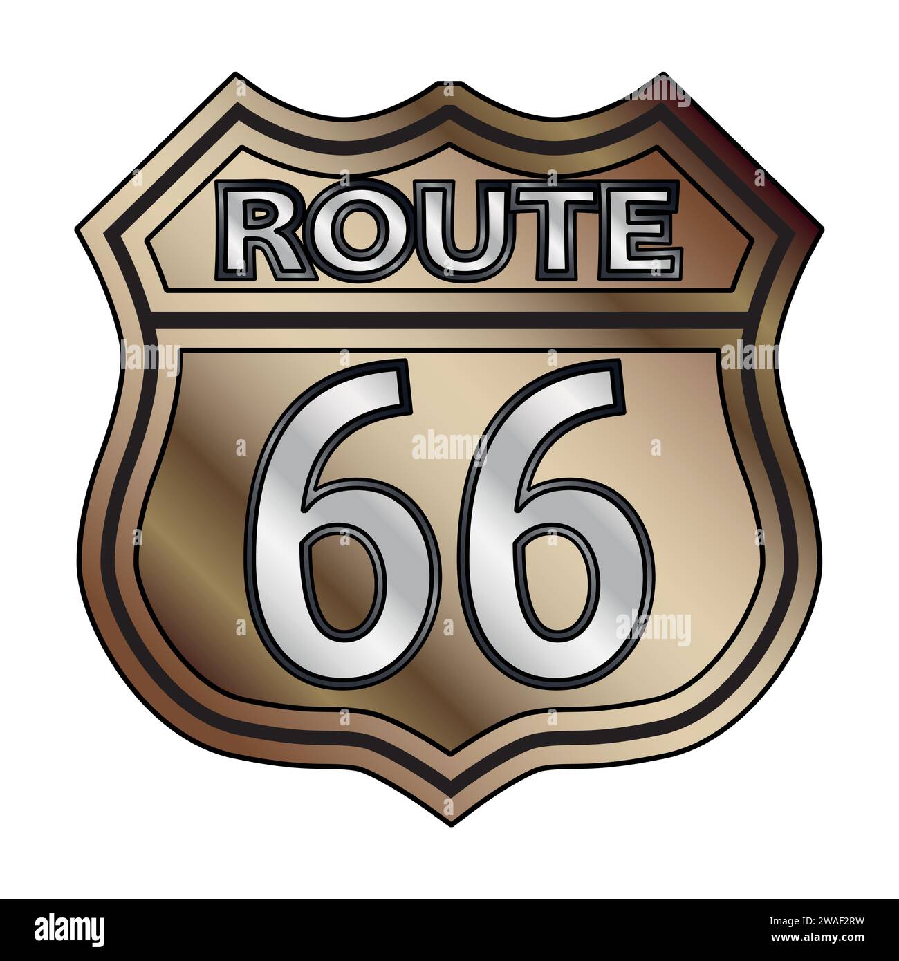 Route 66 spoof traffic sign over a white background and the legend ROUTE 66 Stock Vector Image ...
