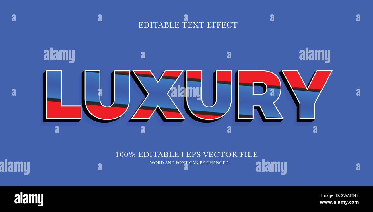 Luxury 3d Text Effect Styles Mockup Concept Black Text Stock Vector