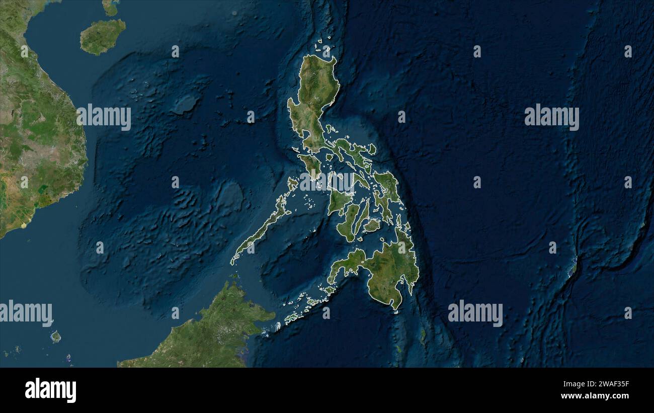 Philippine Map Satellite View Philippines Islands In Planet Earth,