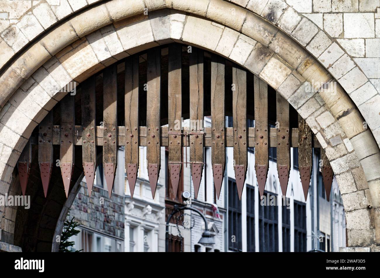 Medieval wooden castle hi-res stock photography and images - Alamy
