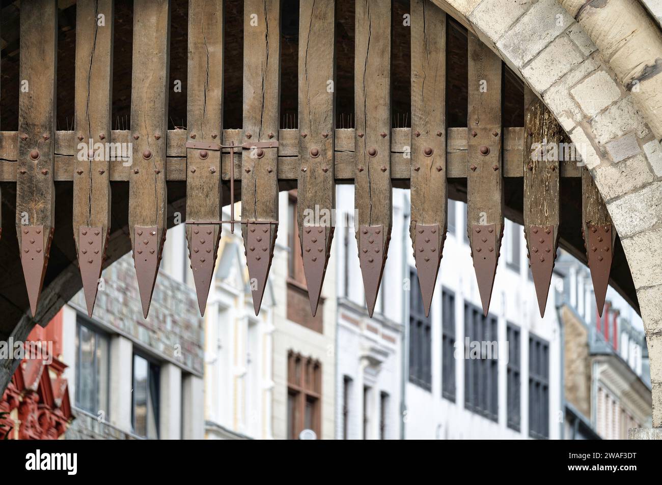 Medieval wooden castle hi-res stock photography and images - Alamy