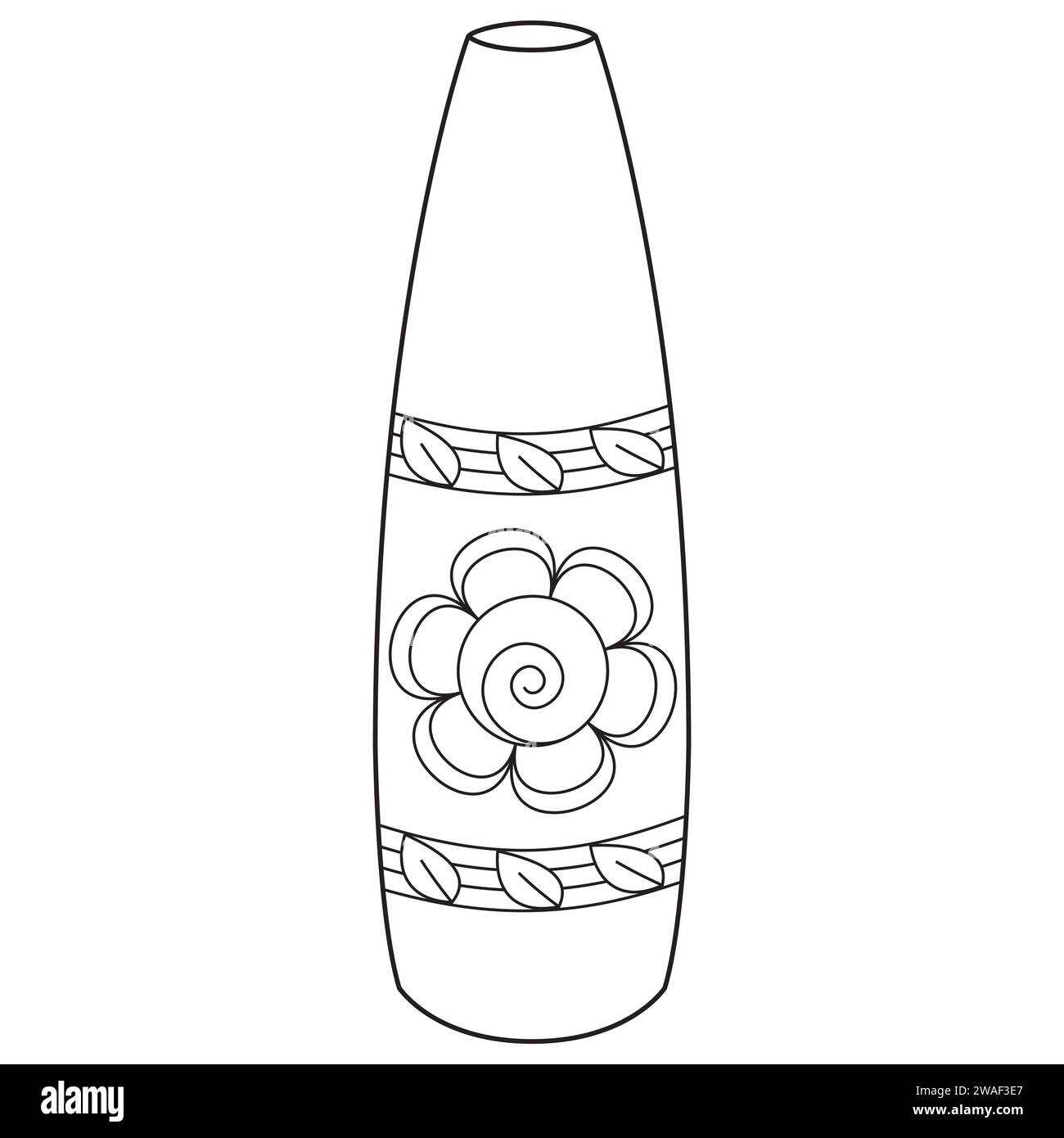 Outline vase, vector linear. Vase pottery, ancient pot greek ...