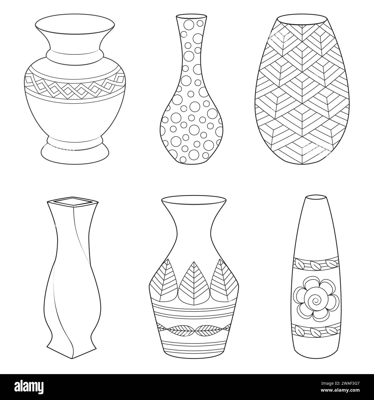 Greek Vase Amphora Clip Clipart Outline Template Jar Vector Pot Urn ...