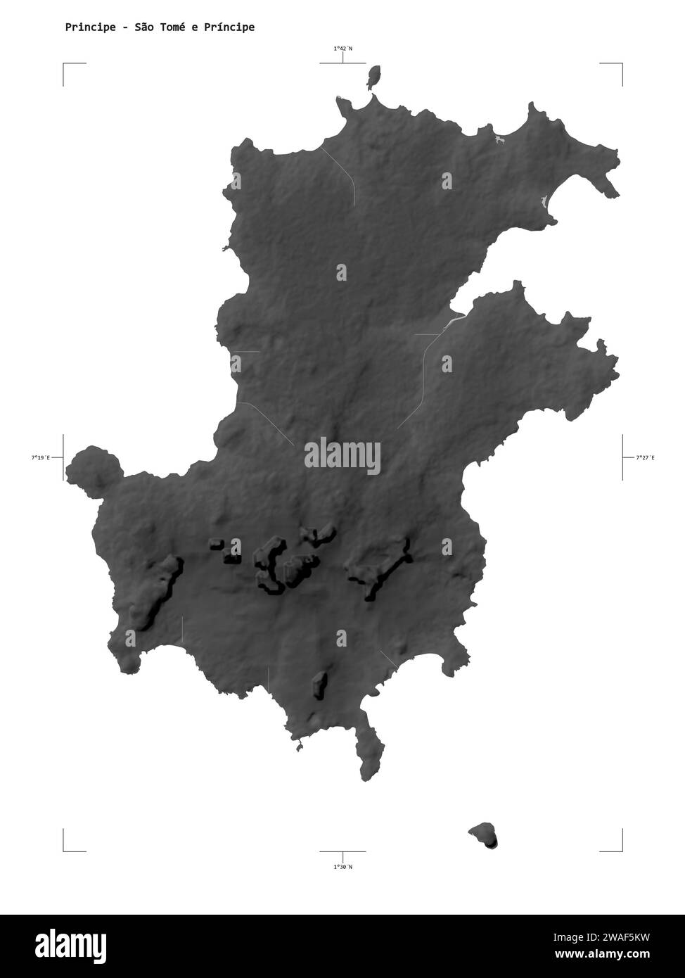 Shape of a Grayscale elevation map with lakes and rivers of the ...