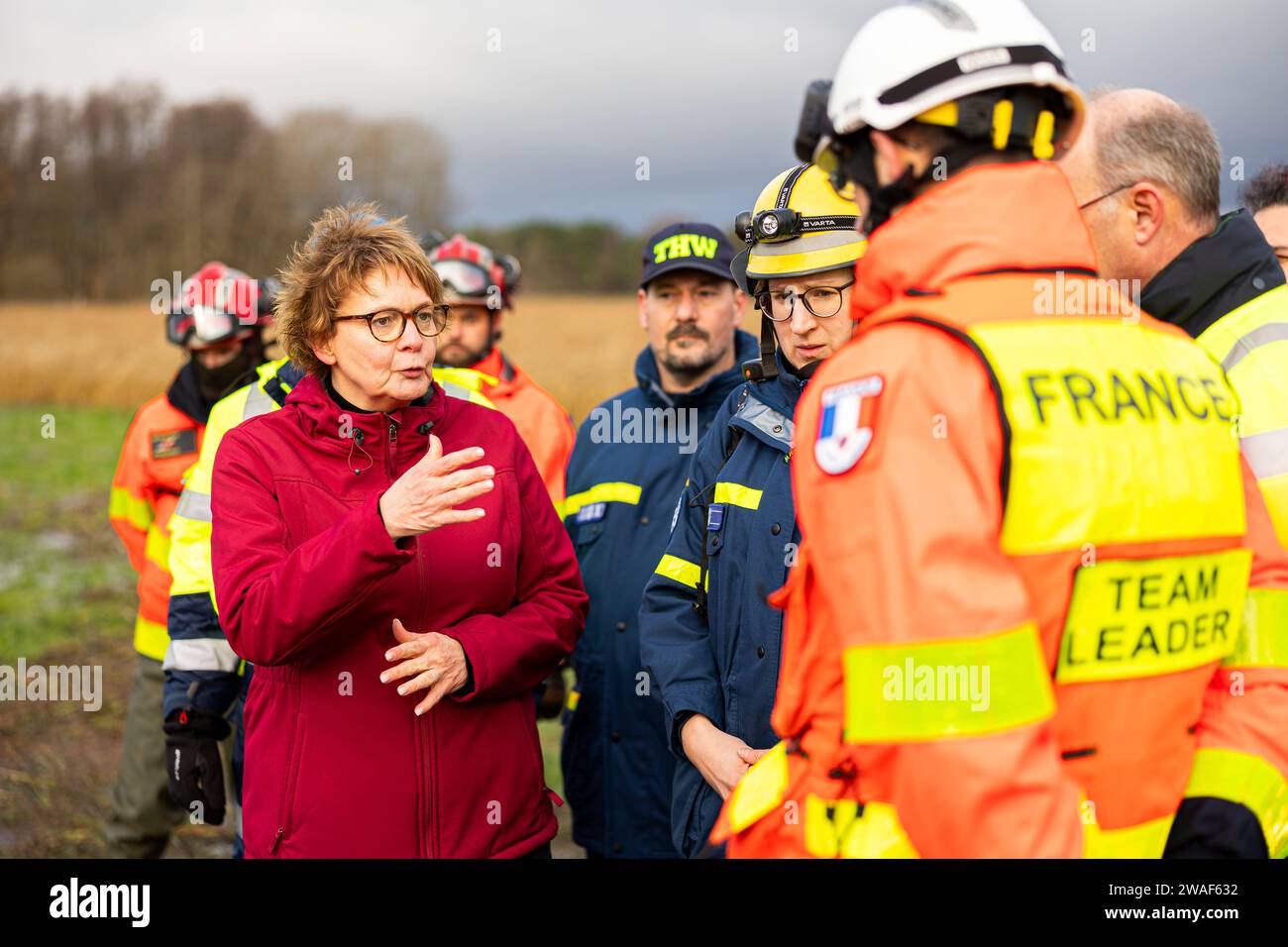 04 January 2024, Lower Saxony, Winsen (Aller): Daniela Behrens (SPD, l ...