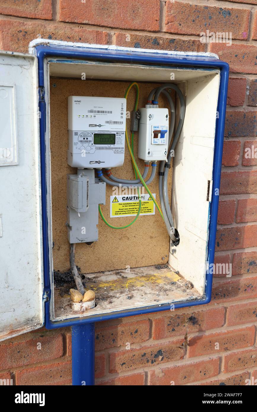 Modern Smart Electricity Meter fitted to a UK home - 4 January 2024 ...