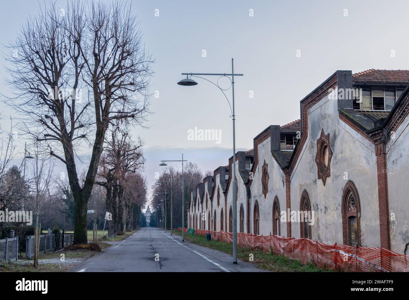 Crespi d'Adda, Italy - january 3 2024 - workers village UNESCO site ...