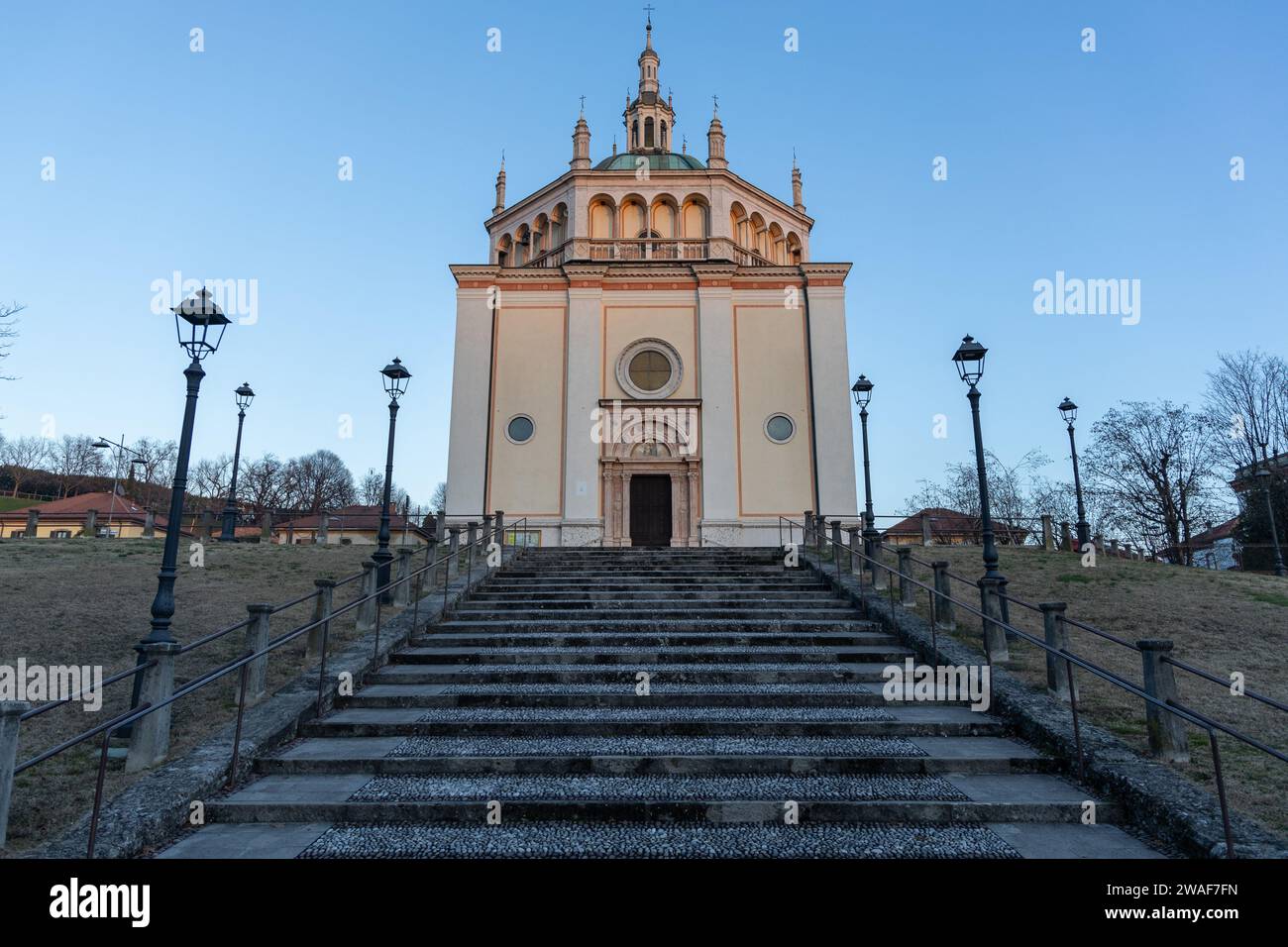 Crespi d'Adda, Italy - january 3 2024 - workers village UNESCO site ...
