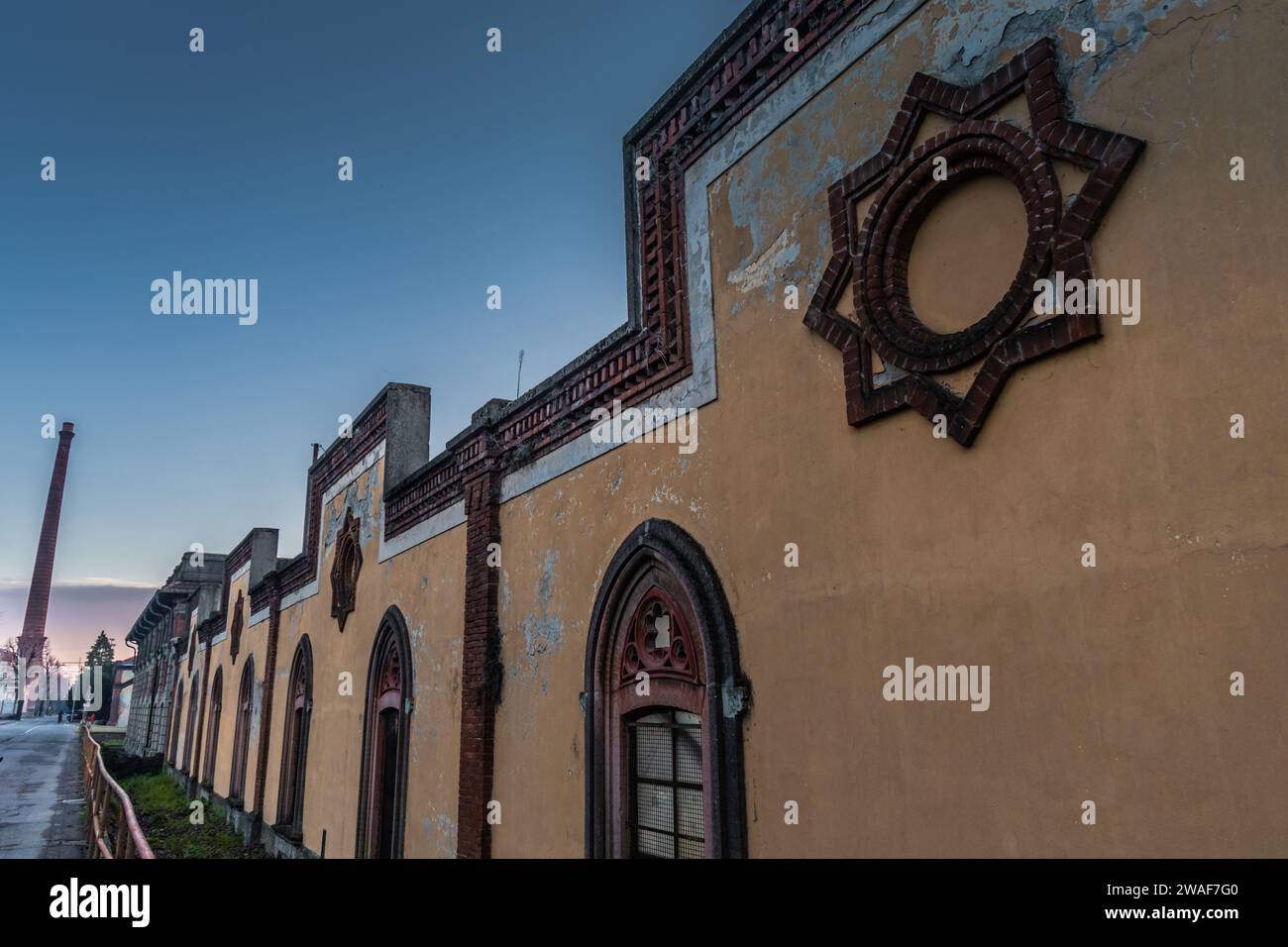 Crespi d'Adda, Italy - january 3 2024 - workers village UNESCO site ...