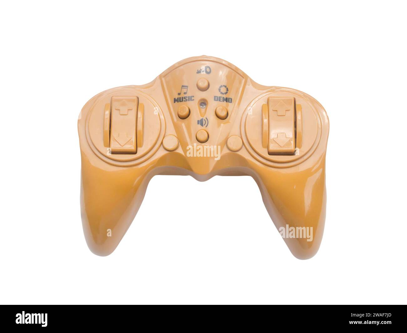 dark brown game or toy remote control for children and adult player is ...