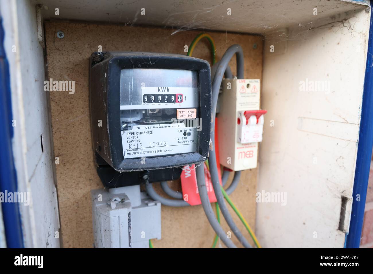 Old style Electricity Meter fitted to a UK home - 4 January 2024 ...