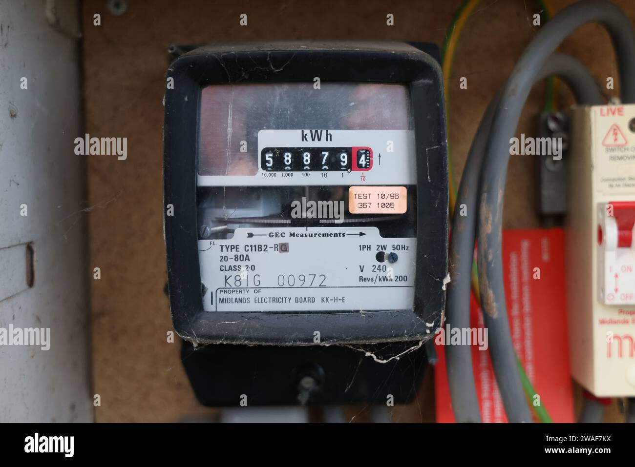 Old style Electricity Meter fitted to a UK home - 4 January 2024 ...