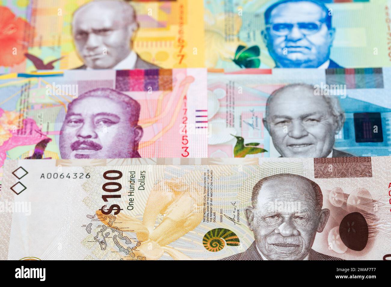 Bahamian money - dollar a business background Stock Photo - Alamy