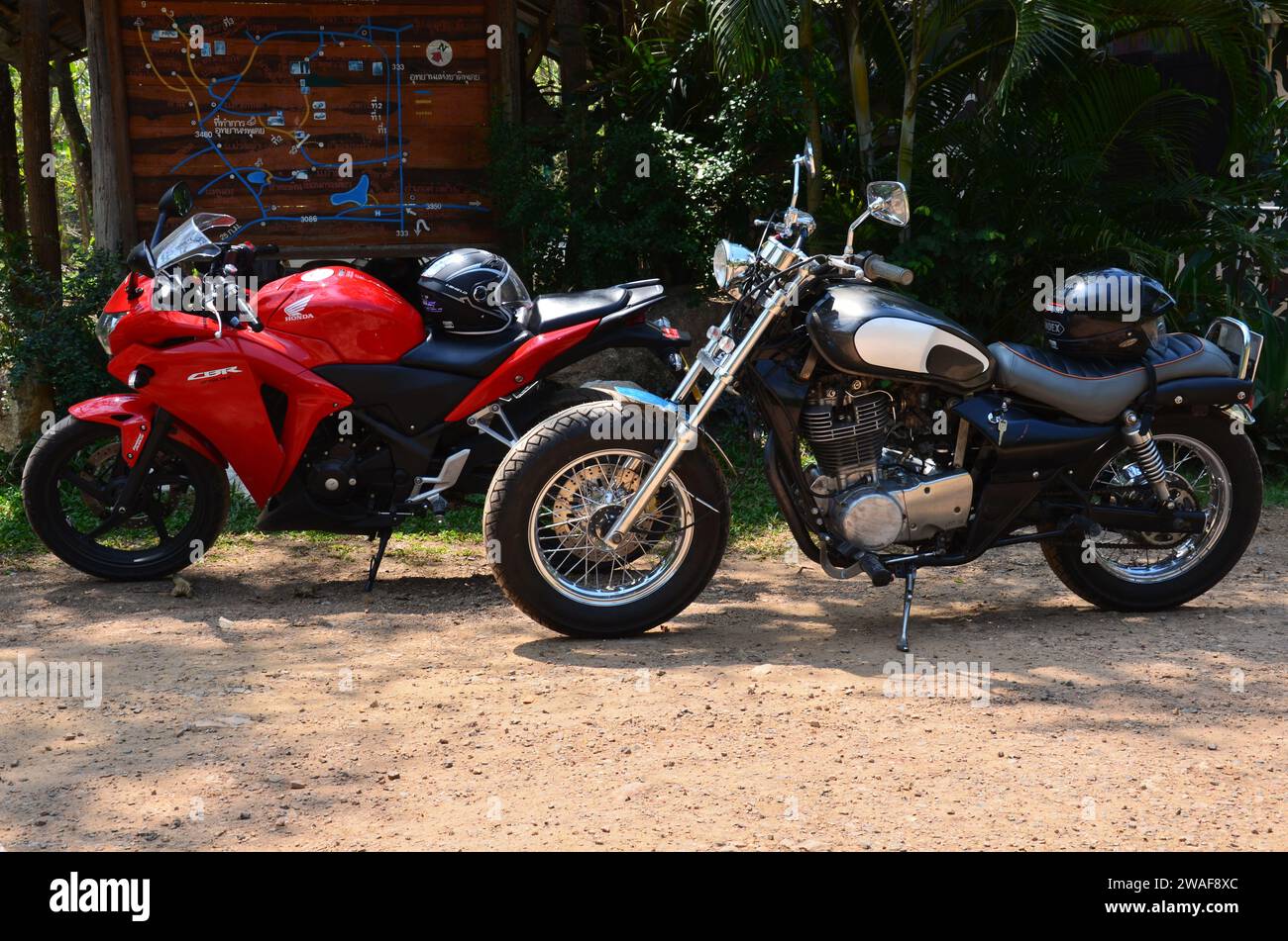 Thai man biker biking motorcycle travelers people riding motorbike ...