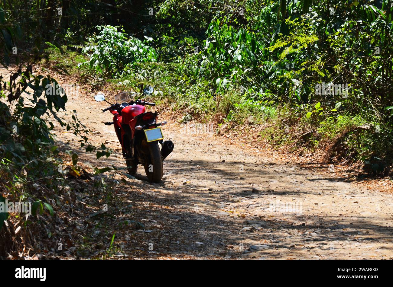 Thai man biker biking motorcycle or travelers people riding motorbike ...