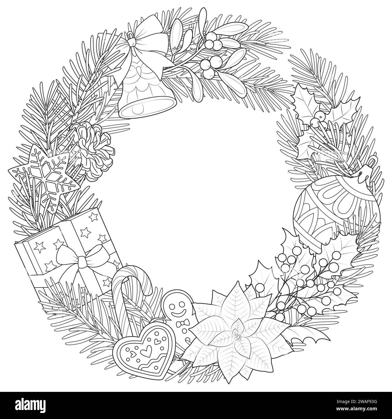 christmas door decorations coloring pages