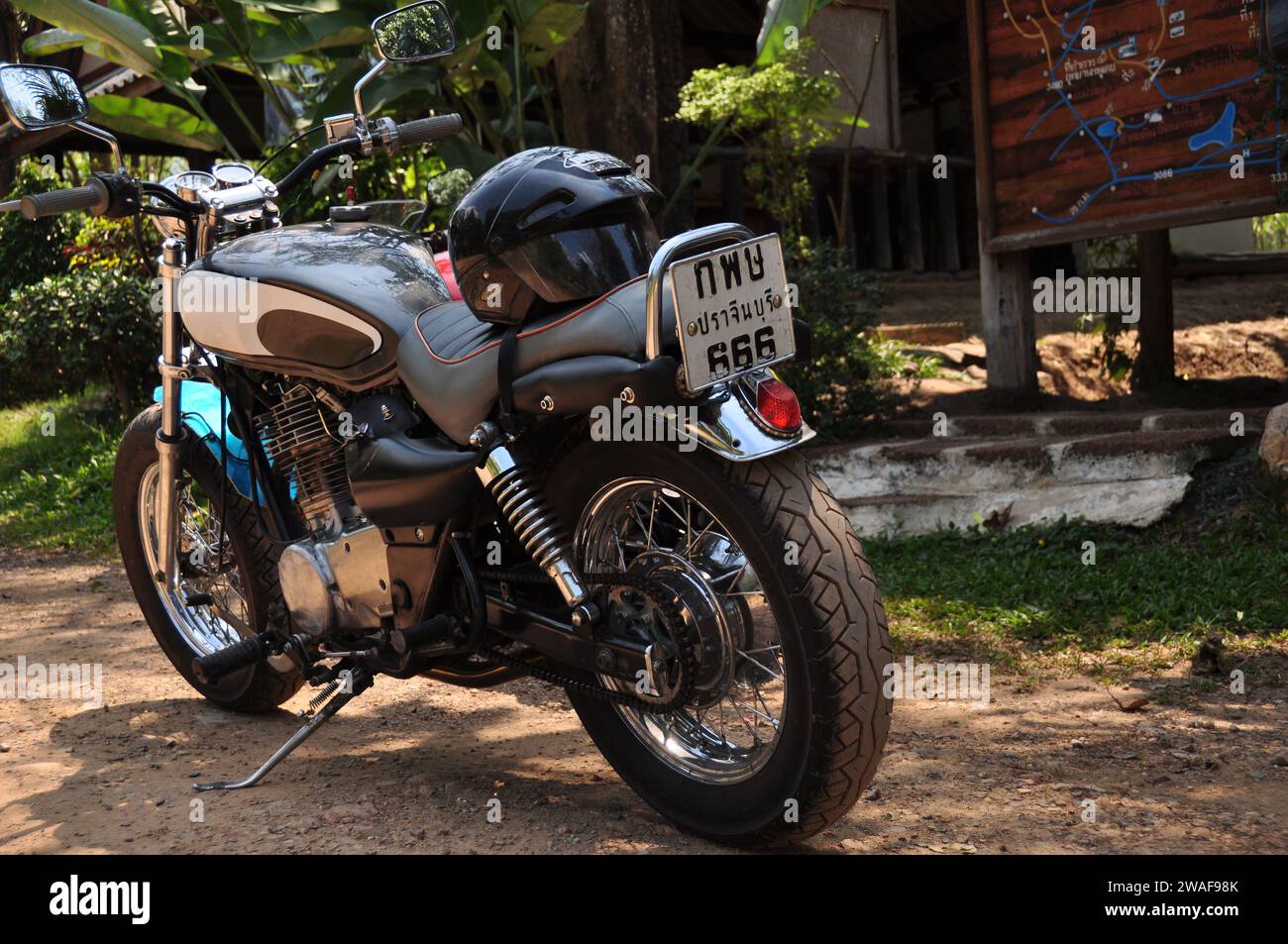 Thai man biker biking motorcycle travelers people riding motorbike ...