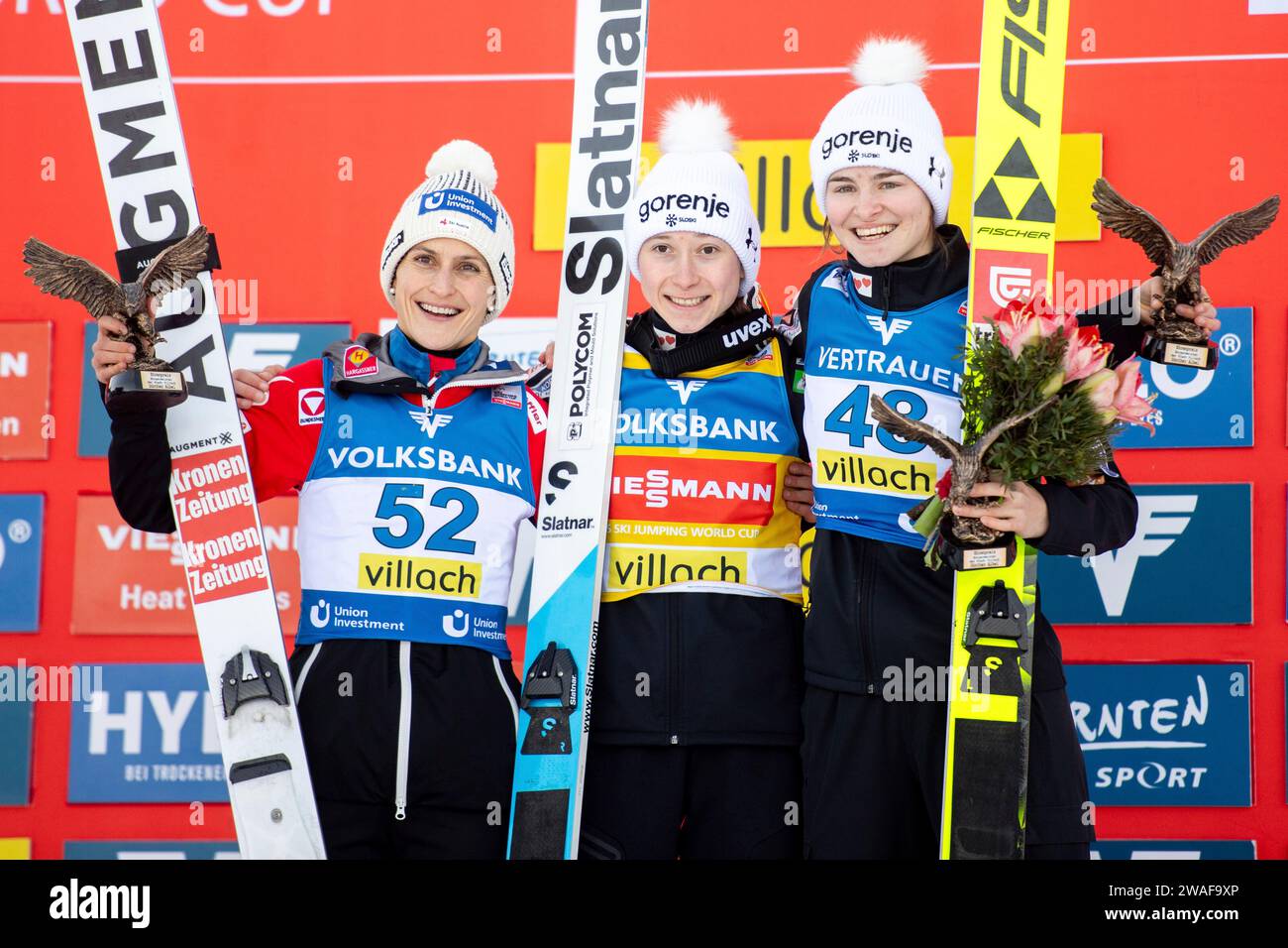 Eva Pinkelnig (Oesterreich), Nika Prevc (Slowenien), Nika Kriznar ...