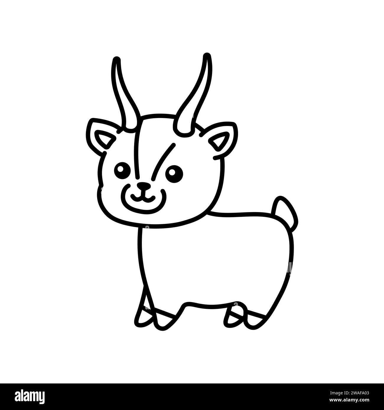 Roe deer color element. Hand drawn animals. Cartoon characters set ...