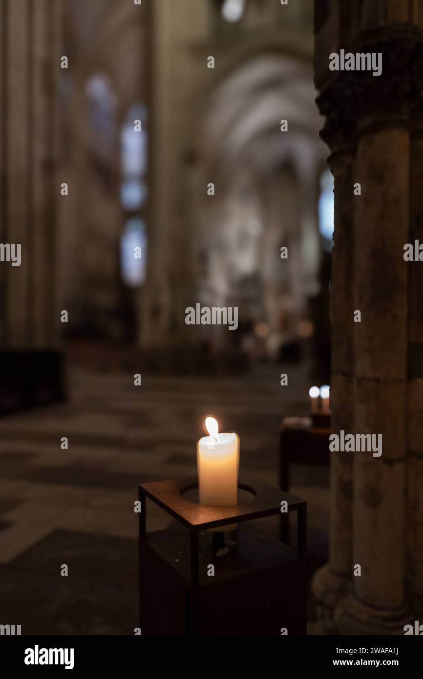 Church interior defocused bokeh hi-res stock photography and images - Alamy