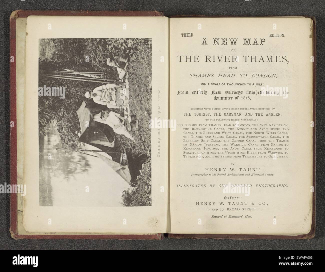 A new map of the river Thames from Thames Head to London, 1879 book ...