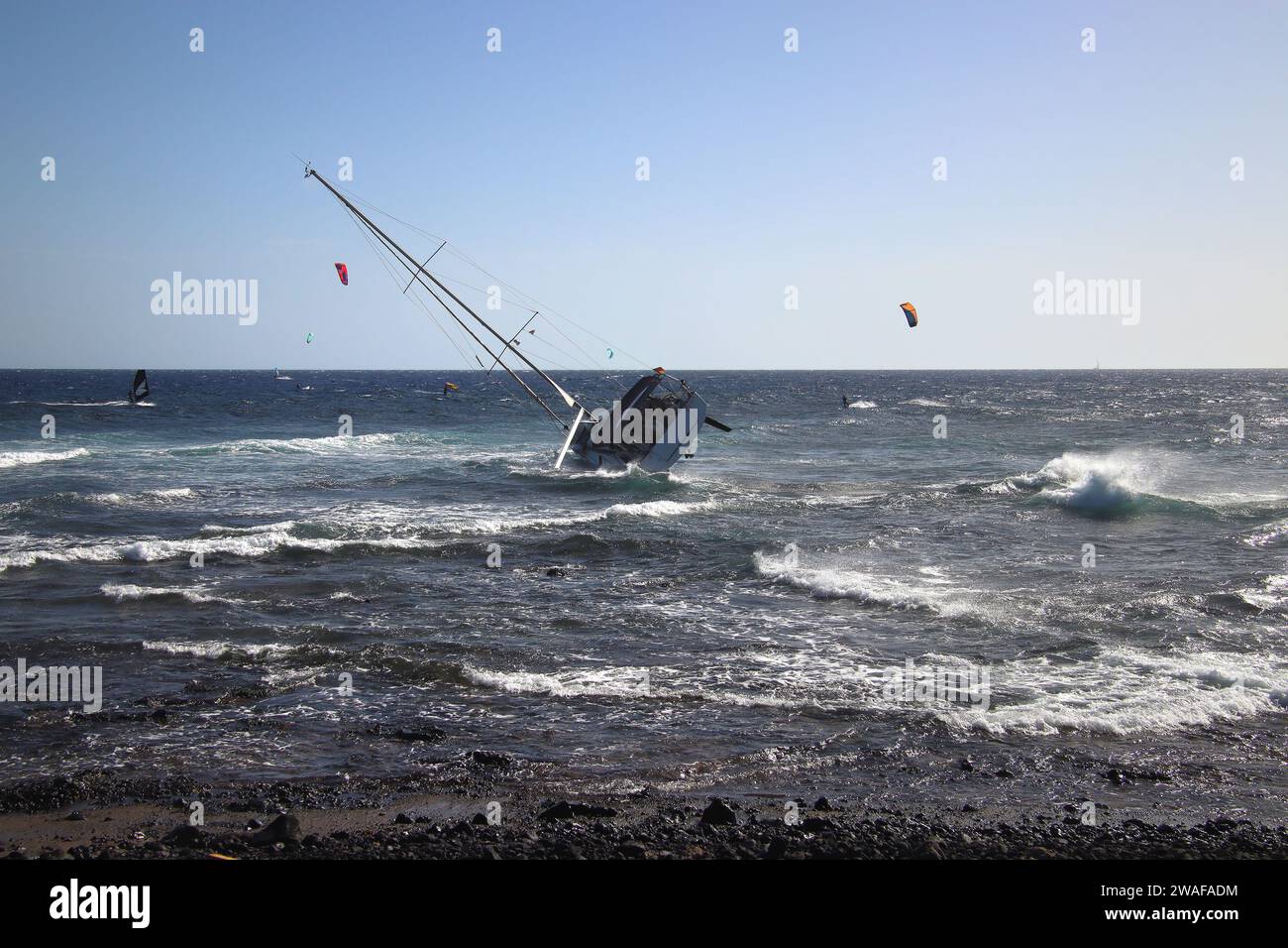 Capsized yacht hi-res stock photography and images - Alamy
