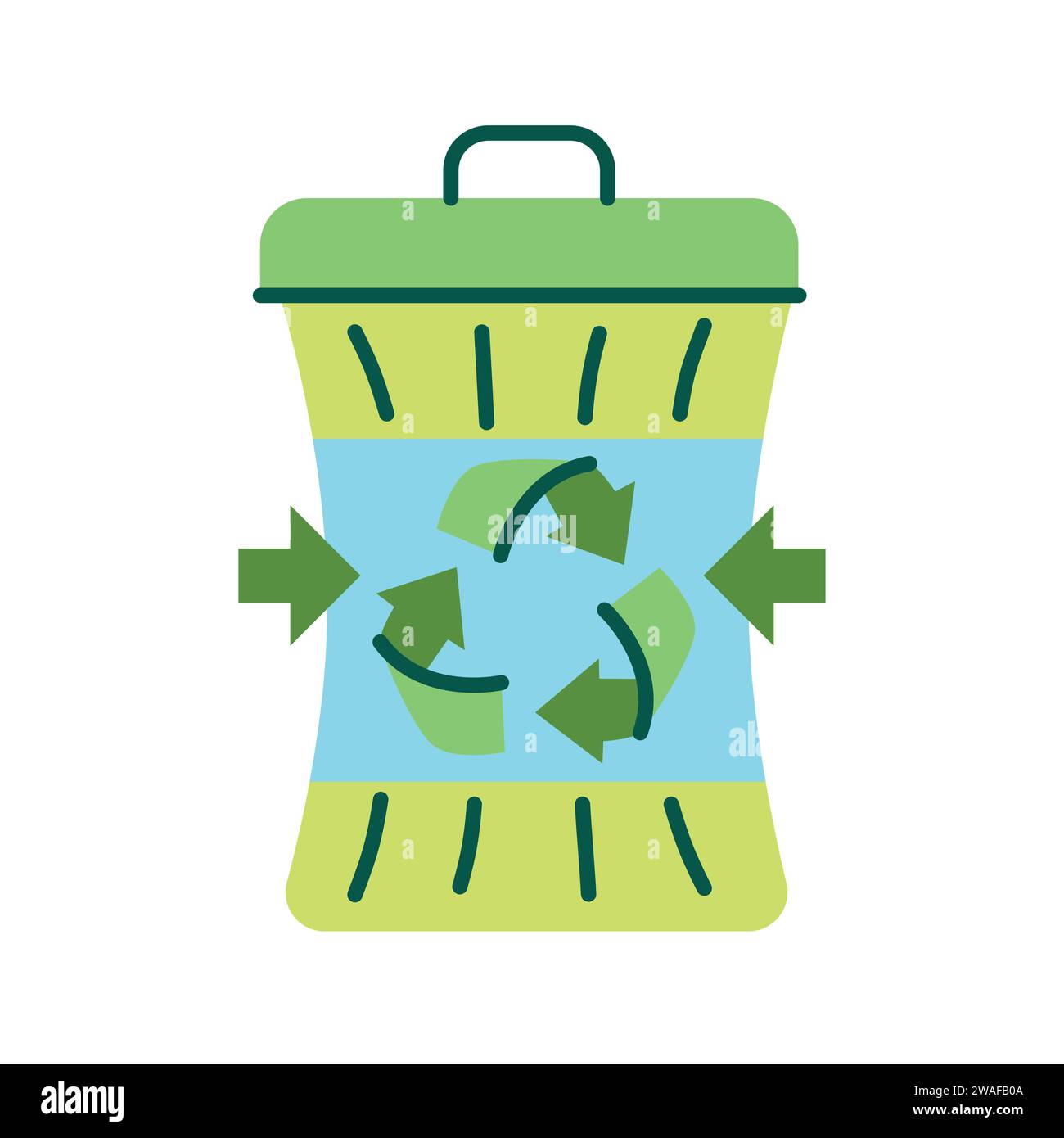 Waste upcycle color flat icon. Zero waste lifestyle. Eco friendly ...