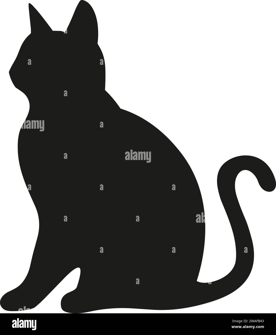 Cat outline silhouette Stock Vector Images - Alamy